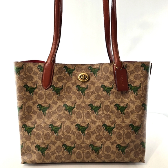 Coach | Bags | Coach Willow Rexy Tote Signature Cc Turnlock Leather Pvc ...